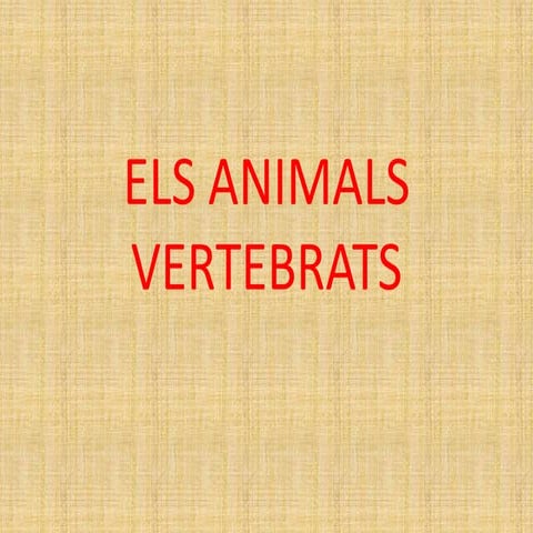 Els animals vertebrats | PPTX