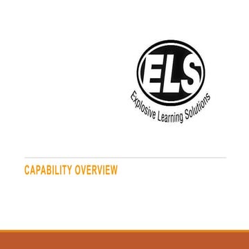ELS Capability Presentation | PPTX