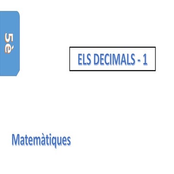 Els decimals | PPTX