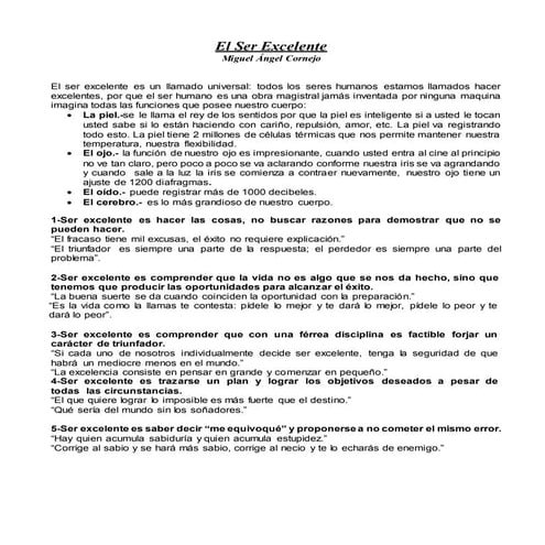 El Ser Excelente | PPT