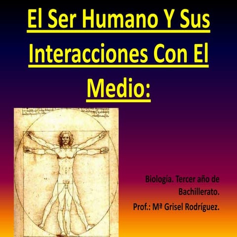 El ser humano y sus interacciones con el | PPTX