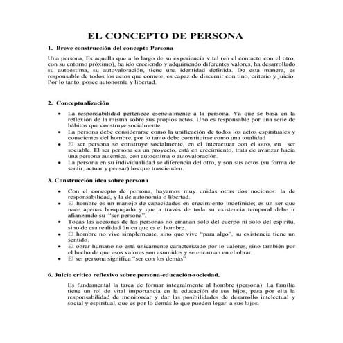 El ser persona | PPT