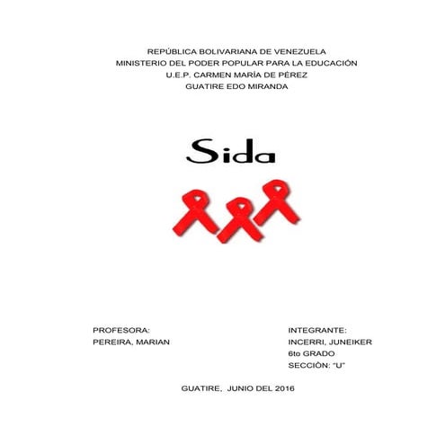 Presentacion de power point del vih sida | PPTX
