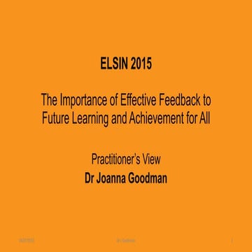 Elsin 2015 Conference | PDF