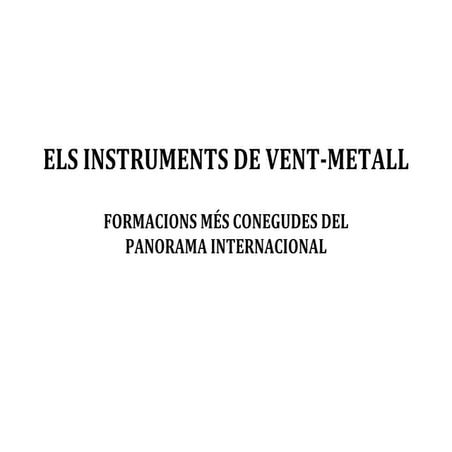 Els instruments de vent metall | PDF