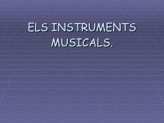 INSTRUMENTS DE PERCUSSIÓ | PPTX