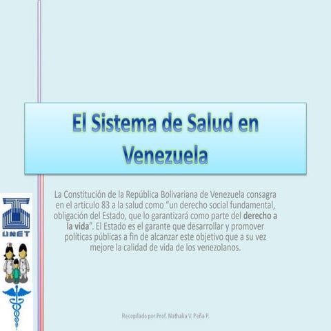 El sistema de salud en venezuela diapositivas | PPTX