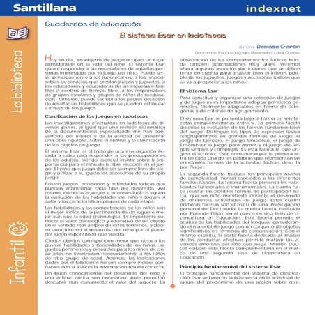 El sistema esar en las ludotecas | PDF