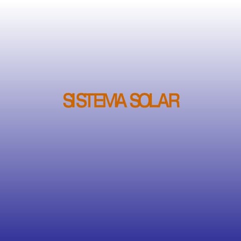El Sistema Solar | PPT