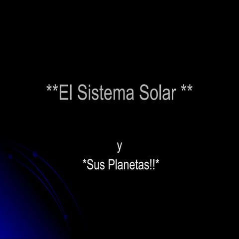 El sistema solar | PPT