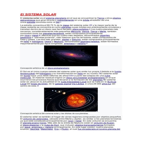 El sistema solar | PDF