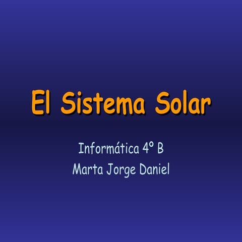 El sistema solar | PPT