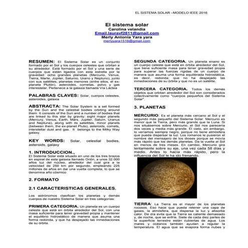 El sistema solar | PDF