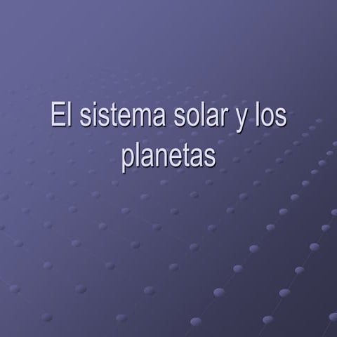 El sistema solar | PPTX
