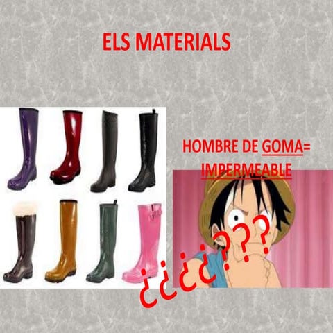 Els materials | PPTX