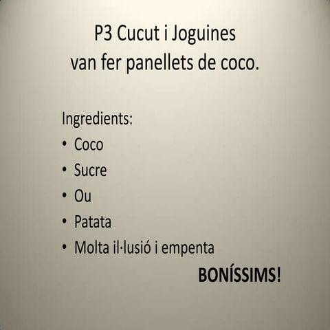 Els més petits de la casa fan panellets | PPTX