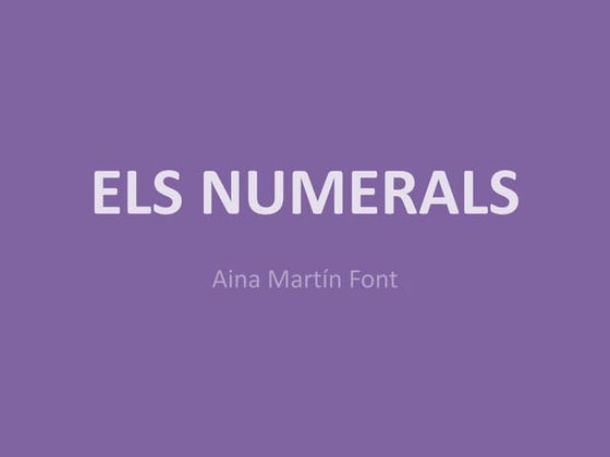 NUMERALS | PPT