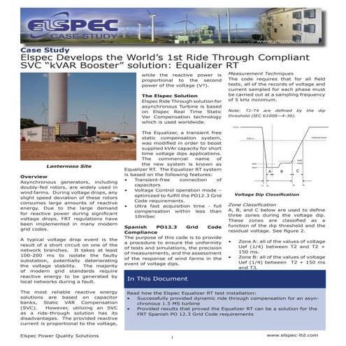 Elspec equalizer rt_datasheet | PDF