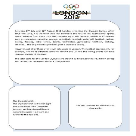 READING LONDON OLYMPICS 2012 | PDF