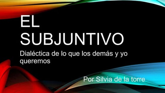 Subjuntivo conjugación | PPT
