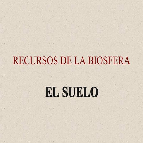 El suelo | PPT