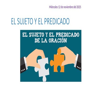 Sujeto y predicado | PPT