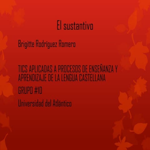 El sustantivo | PPTX