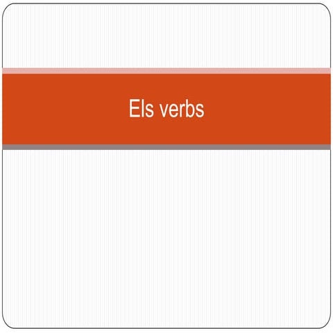 Els verbs | PPT