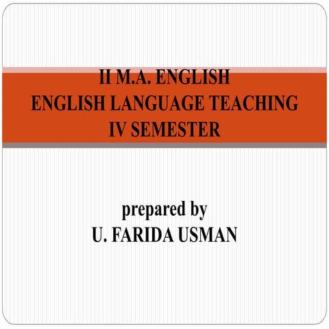 English Language Teaching | PPTX