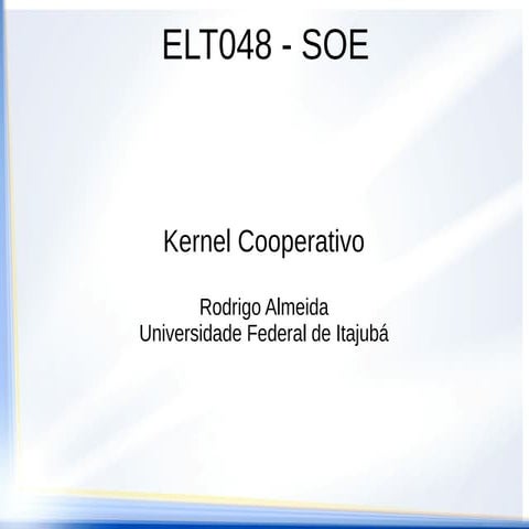 Kernel cooperativo | PPT