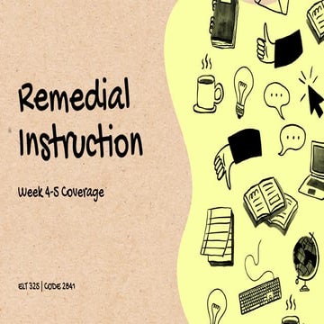 Remedial Instruction PPT presentation... | PDF