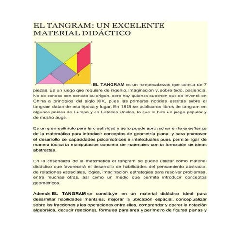 El tangram | PPTX