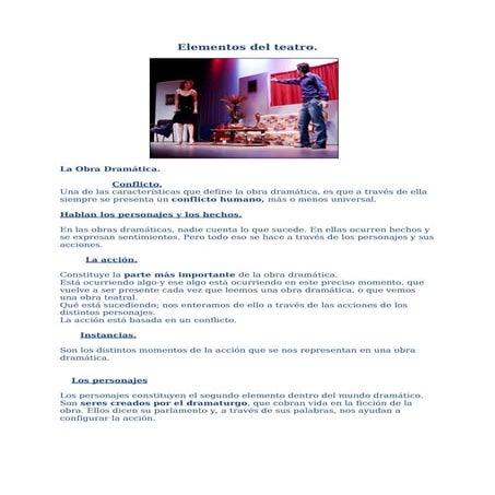 El teatro y sus elementos | PDF