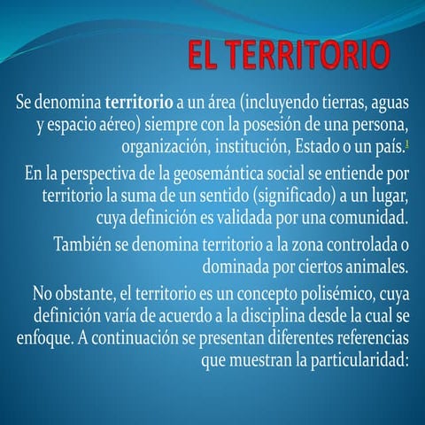 El territorio daniel | PPTX