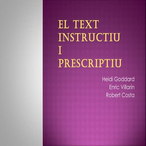 El text prescriptiu i instructiu word 2003 | PPT