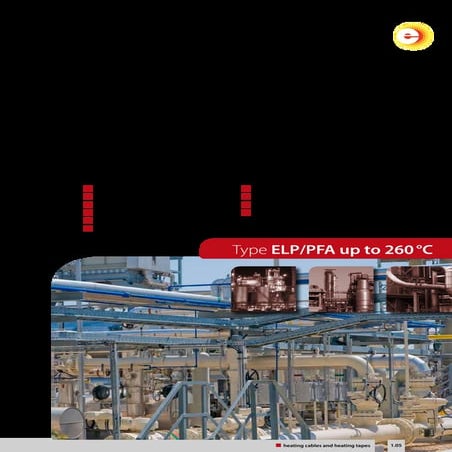 Eltherm ELP PFA Heat Trace Cable - Spec Sheet | PDF