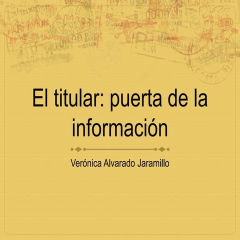 El titular 2da clase | PPTX