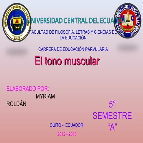 El tono muscular | PPT