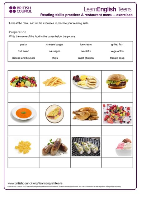 Eating out -_exercises_4 | PDF