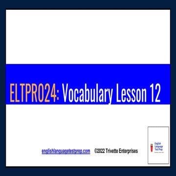 ELTPR024 - Vocabulary Lesson 12 - Twisted English Terms | PPT