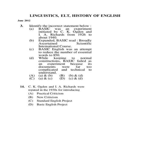 Elt linguistics question analysis | DOCX