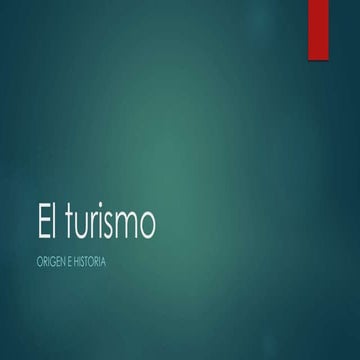 EL TURISMO | PPTX
