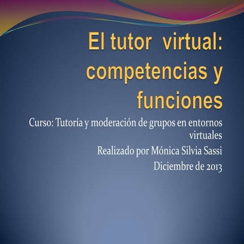 Roles del Tutor Virtual