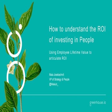 How to understand the ROI of investing in People | PPTX | Human ...