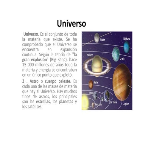 El universo | PPTX