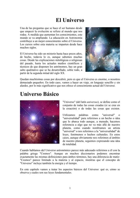 Hojas De Trabajo Sobre El Universo, Las Estrellas Y Las Galaxias