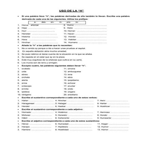 El uso de la h | PDF