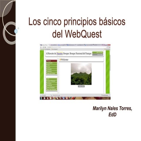 Los cinco principios básicos del WebQuest | PPTX