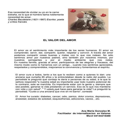 El valor del amor | PPTX
