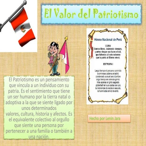 El valor del patriotismo | PPTX